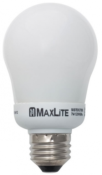 MaxLite MiniBulb CFL 7 Watt (35W) A17 Warm White (2700K)