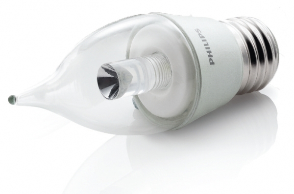 Philips EnduraLED™ LED 3.5 Watt (15W) Dimmable Flame Tip Medium Base ...