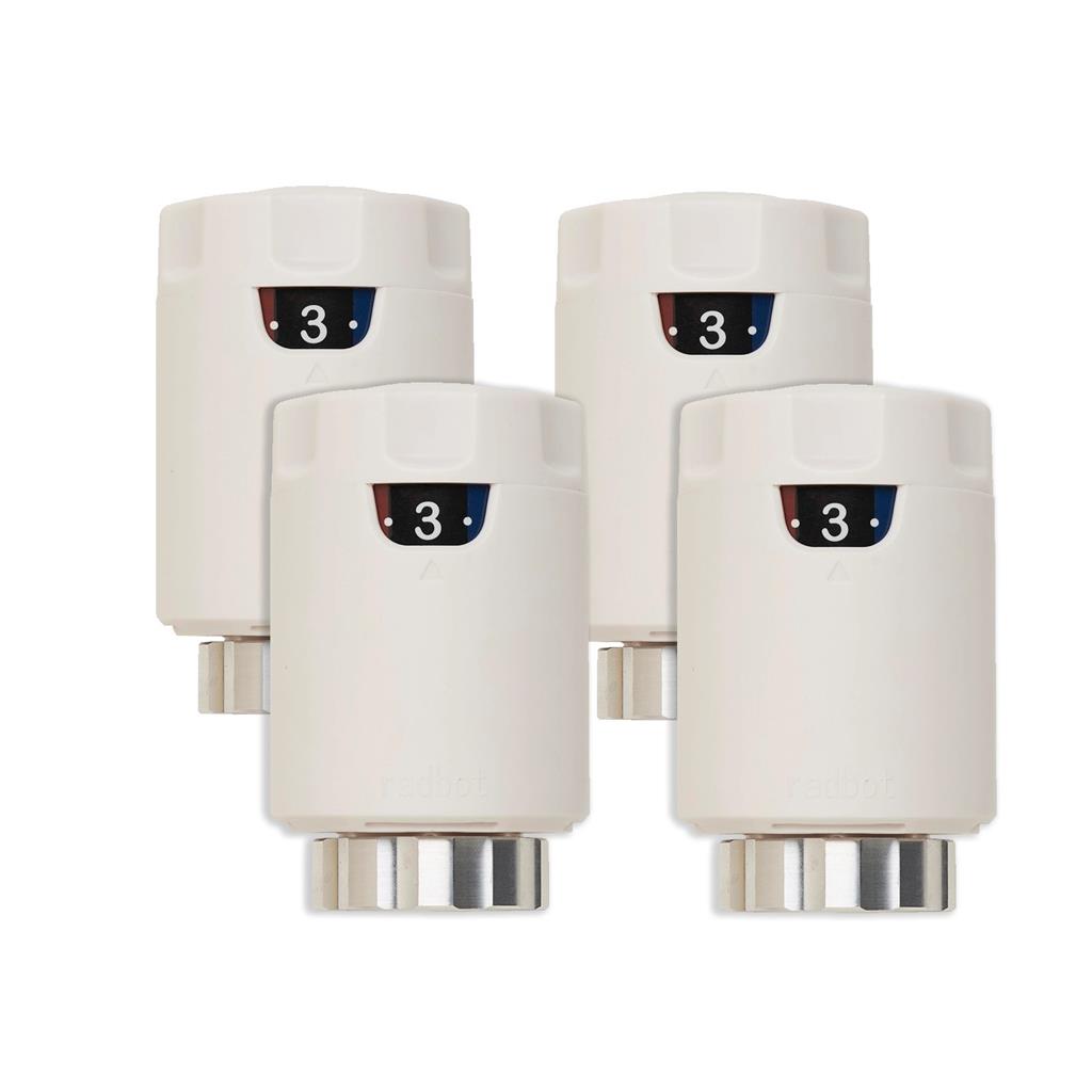 Radbot Smart TRV with Occupancy Sensor | Four Pack